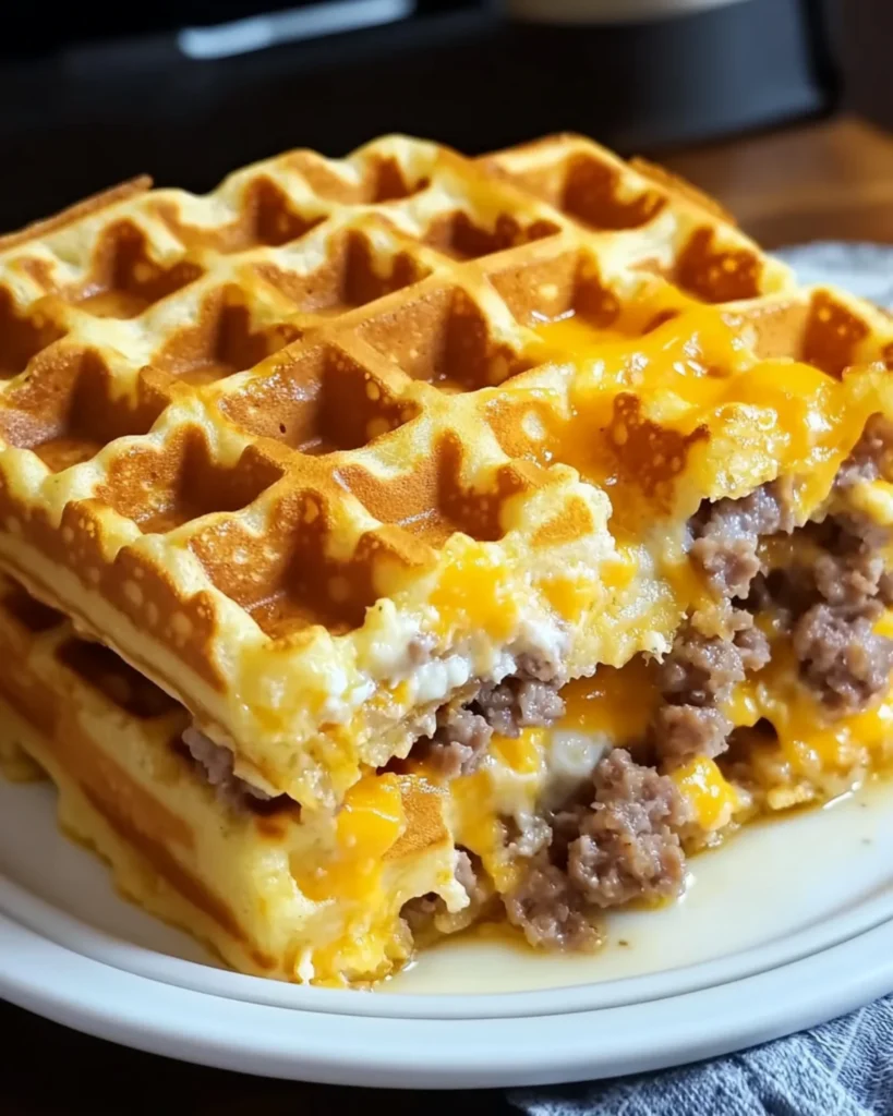 Delicious Sausage and Waffle Casserole for Breakfast