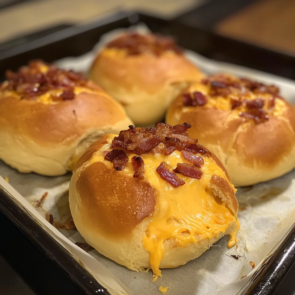 BBQ Bacon Stuffed Cheese Buns Recipe