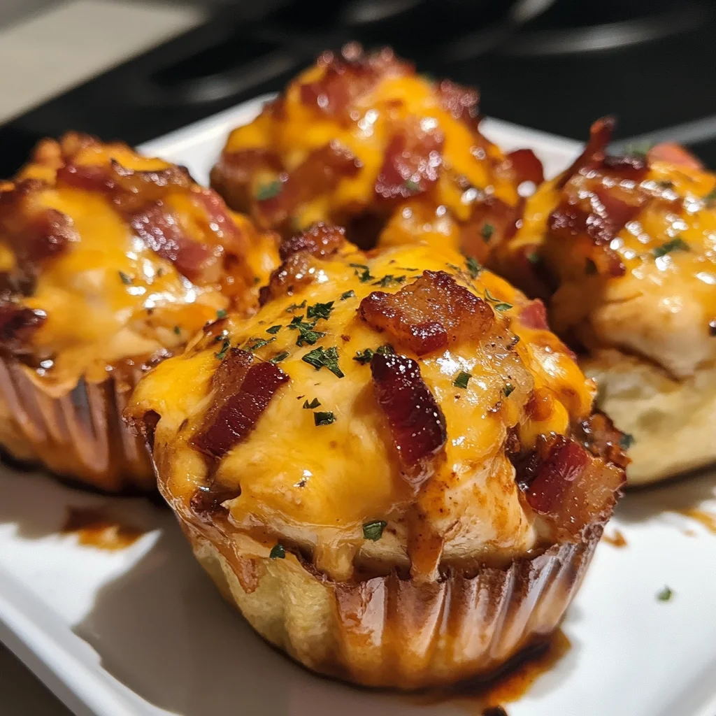 Cheesy BBQ Bacon Stuffed Chicken Cups Recipe