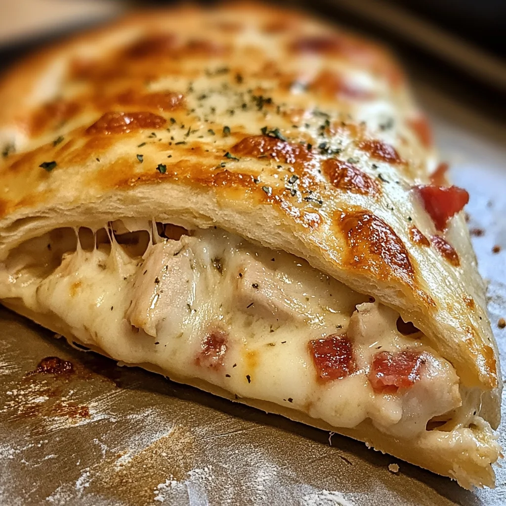 Delicious Chicken Bacon Ranch Calzone Recipe