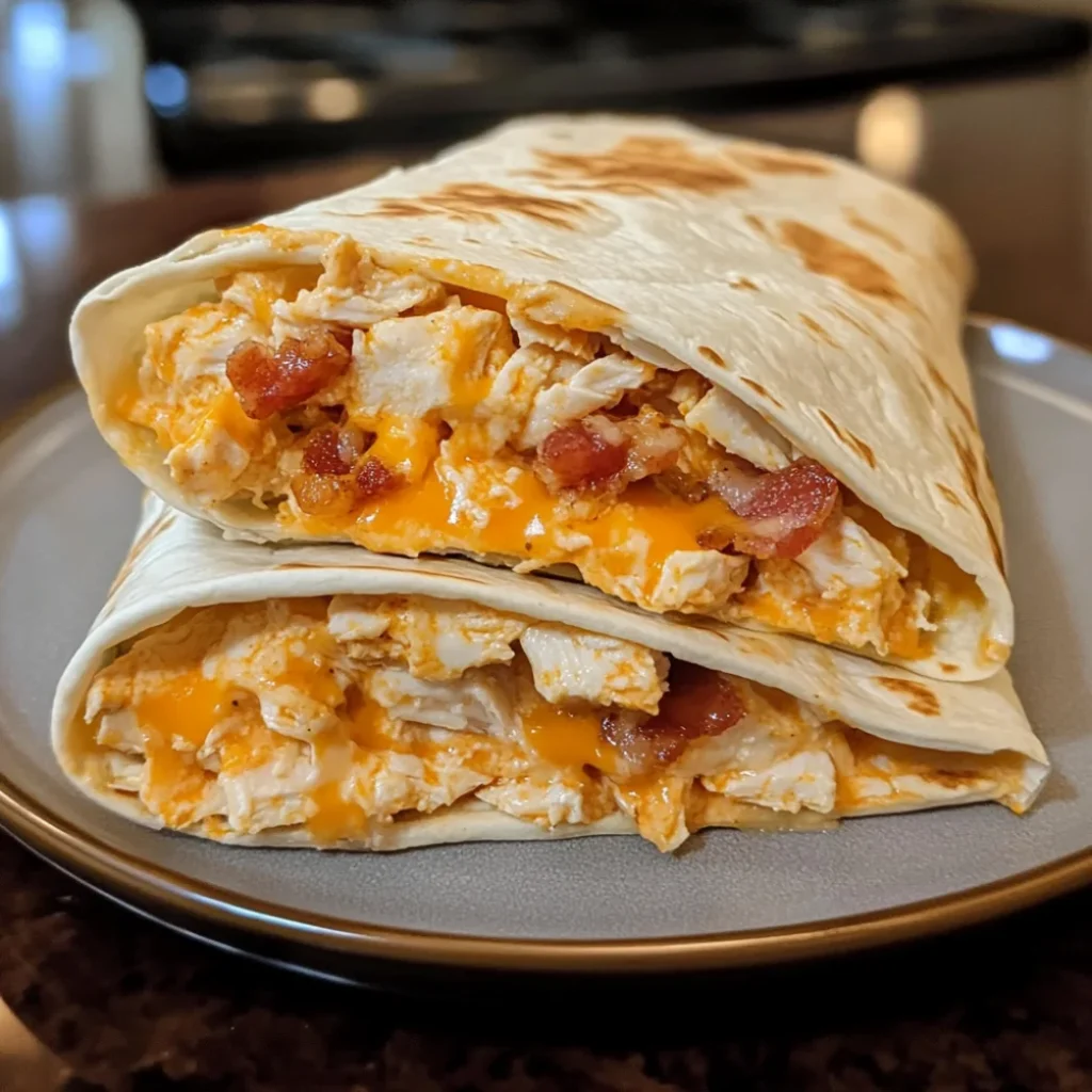 Easy Cheesy Buffalo Chicken Bacon Wraps for Busy Weeknights