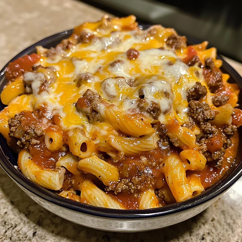 Easy Cheesy Meatloaf Pasta Comfort Bowl Meal Idea
