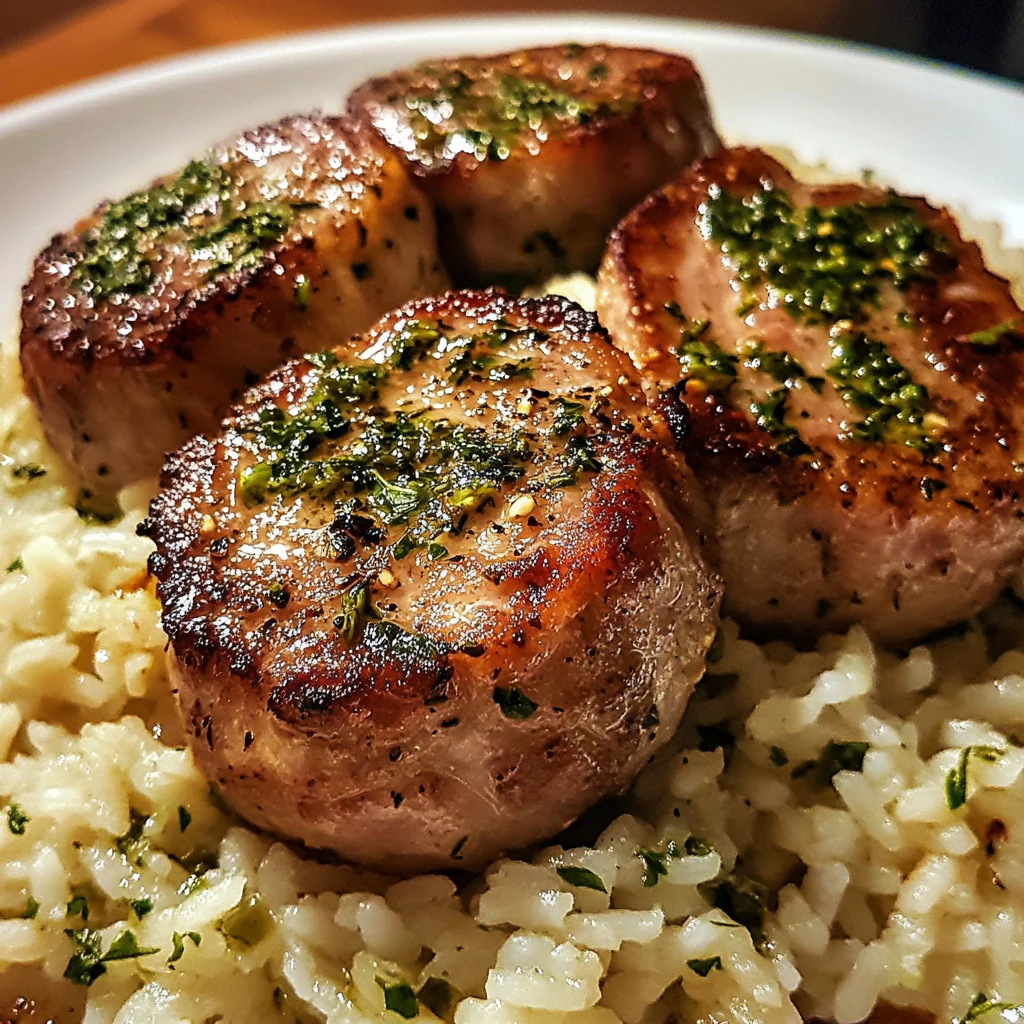 Garlic Butter Pork Medallions with Herb Rice – Best Recipe