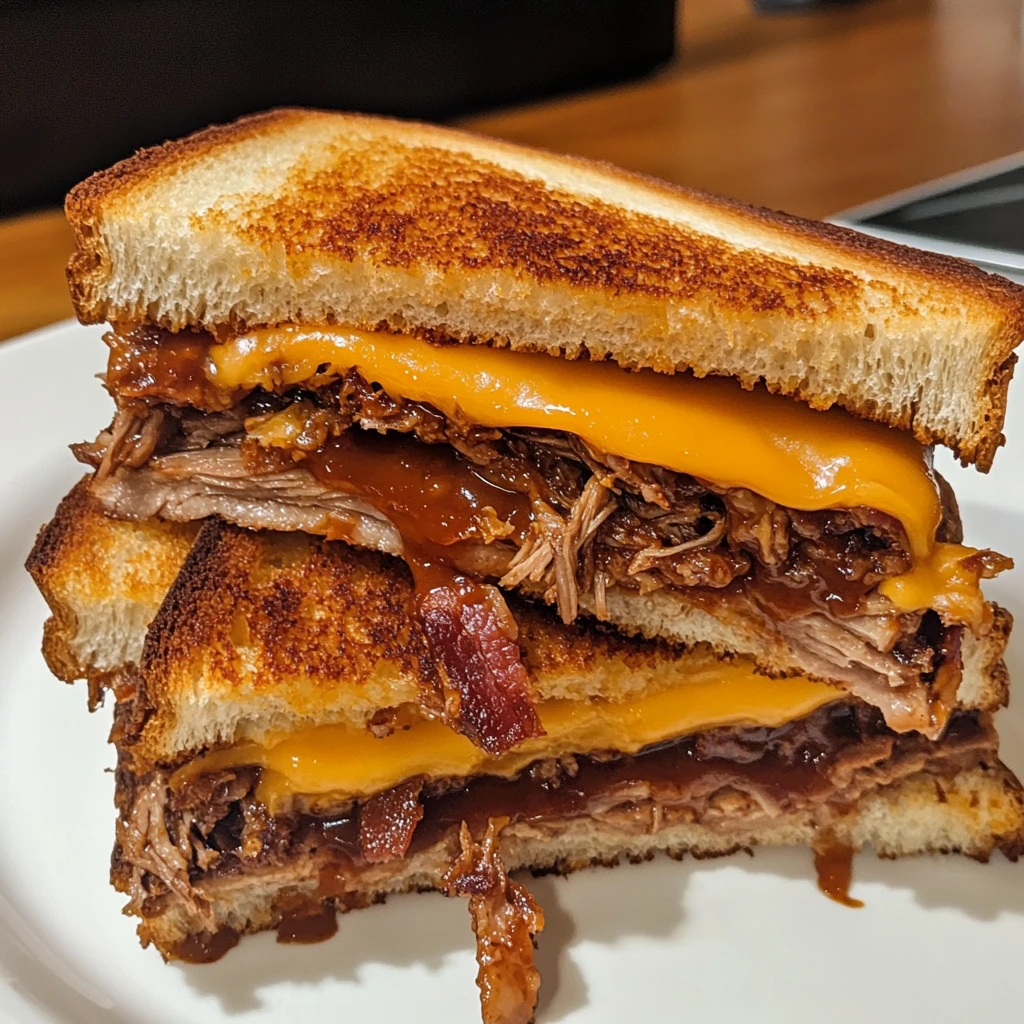 Loaded BBQ Brisket Bacon Cheese Melts 4 Servings Awesome Delicious
