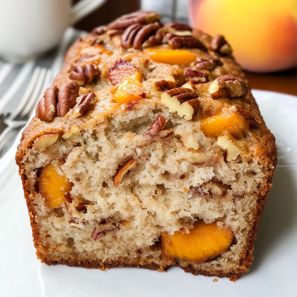 Peach Pecan Bread 7 Ingredients Easy Delicious