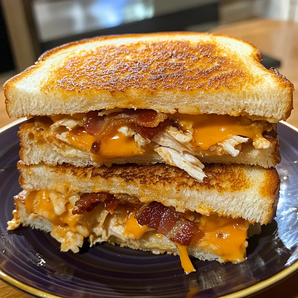 Smoky Bacon BBQ Chicken Grilled Cheese Melt 5 Steps Ultimate Delicious
