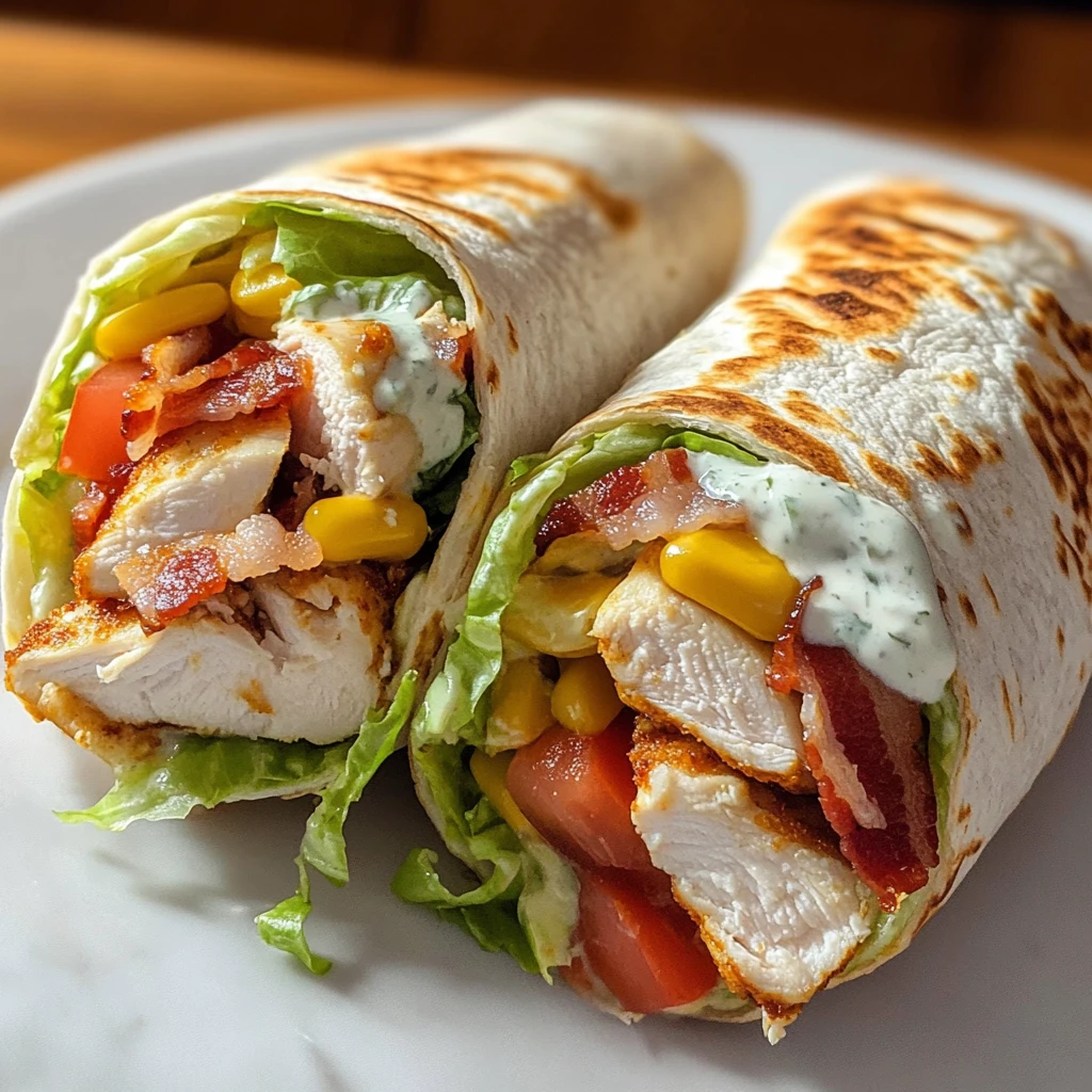BLT Chicken Ranch Wrap 4 Ingredients Easy Delicious