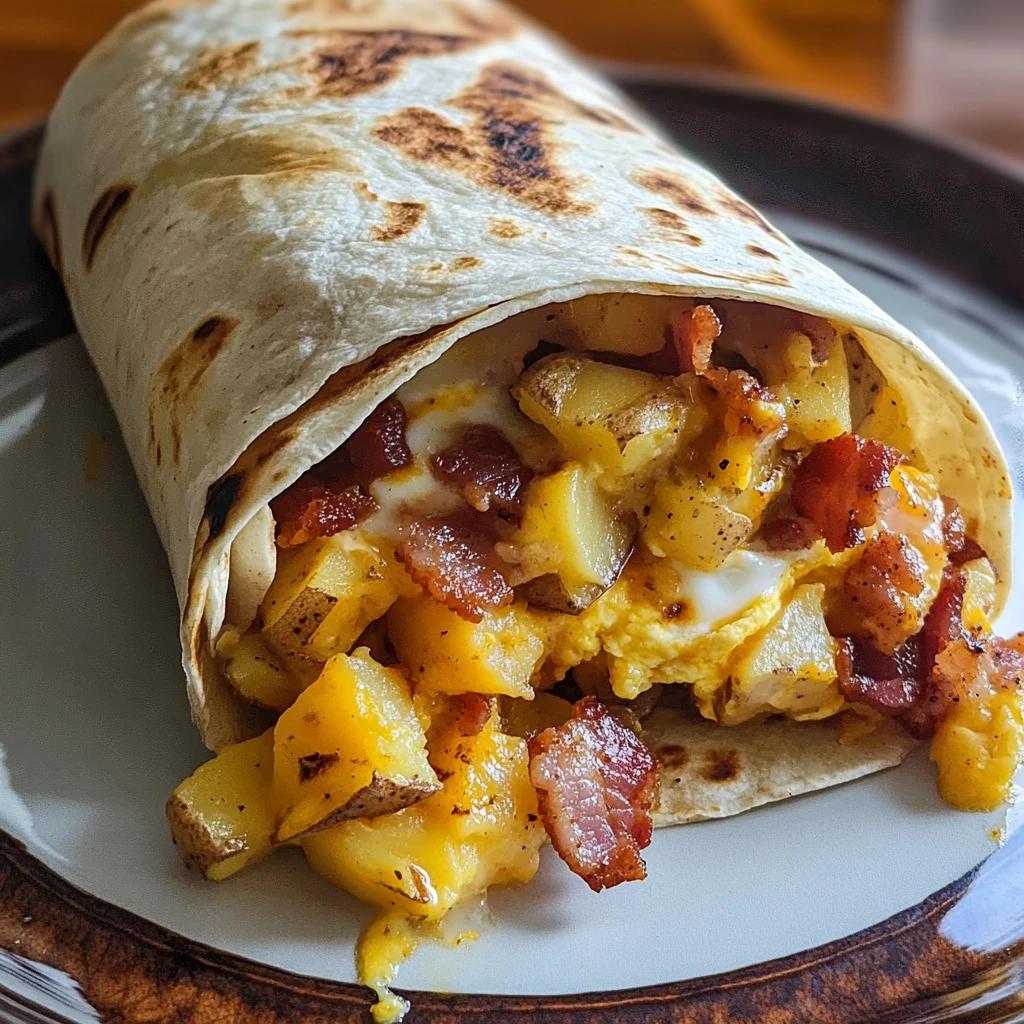 Bacon Egg Cheese Breakfast Burrito 4 Servings Ultimate Delicious