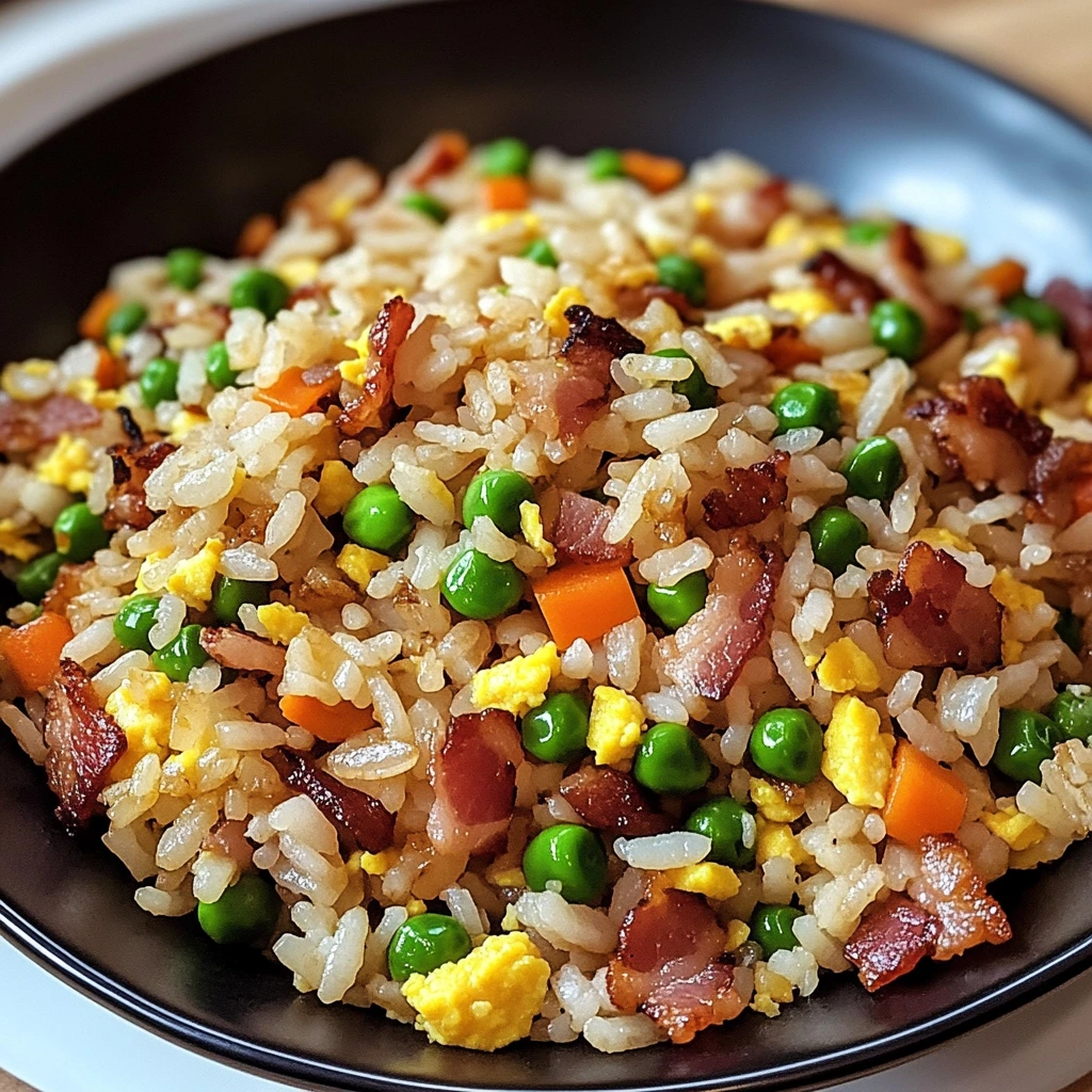 Bacon Fried Rice 6 Ingredients Easy Delicious