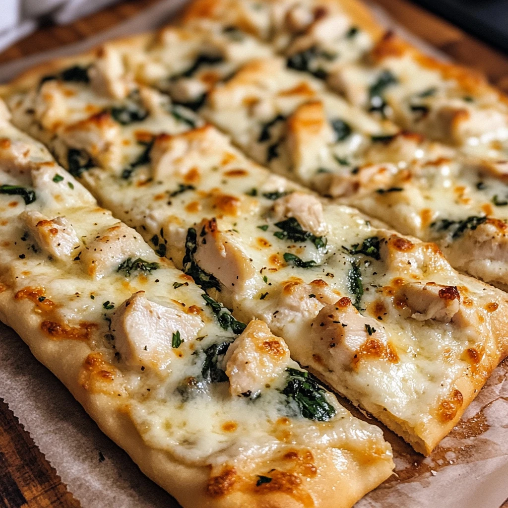 Chicken Alfredo Flatbread 4 Servings Easy Delicious