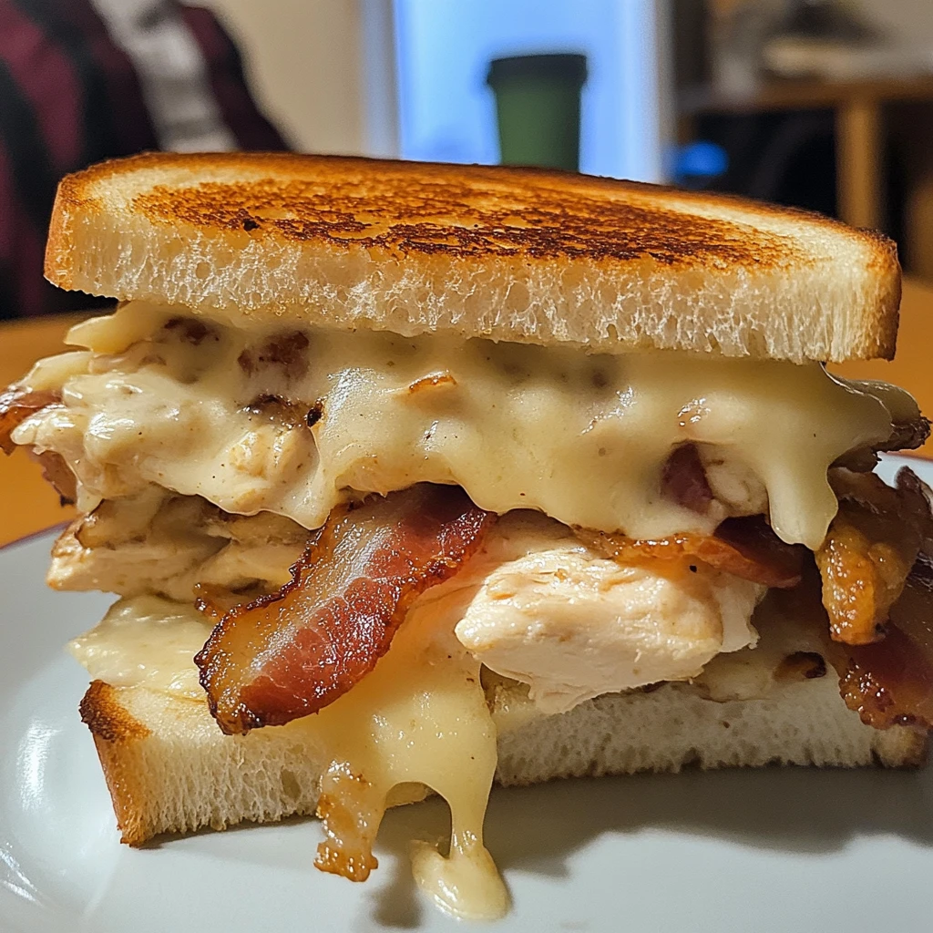 Crispy Bacon Alfredo Chicken Loaded Sandwich Melts 30 Minutes Easy ...