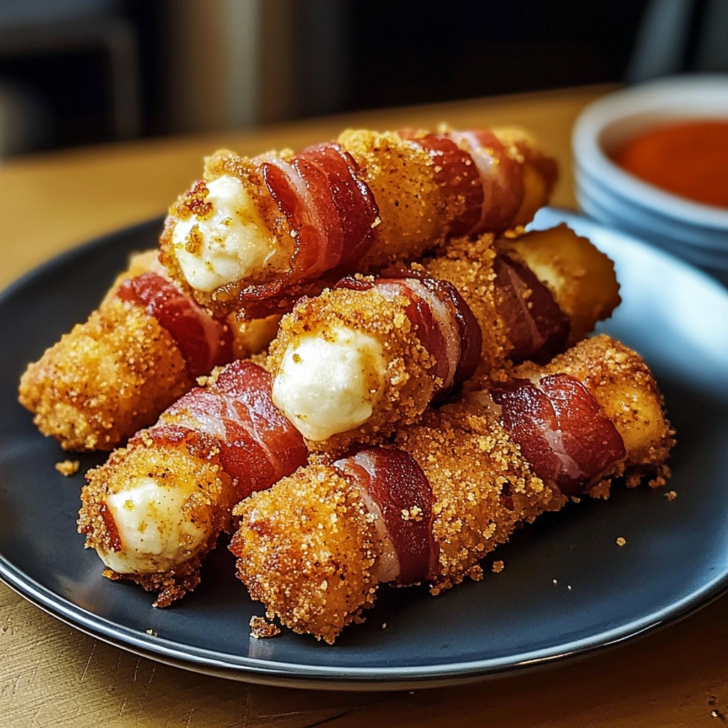 Crispy Bacon-Wrapped Mozzarella Sticks 30 Minutes Ultimate Delicious
