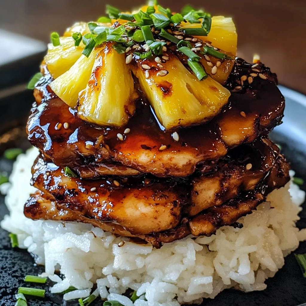 Hawaiian Huli Huli Chicken Stack 4 Servings Ultimate Delicious