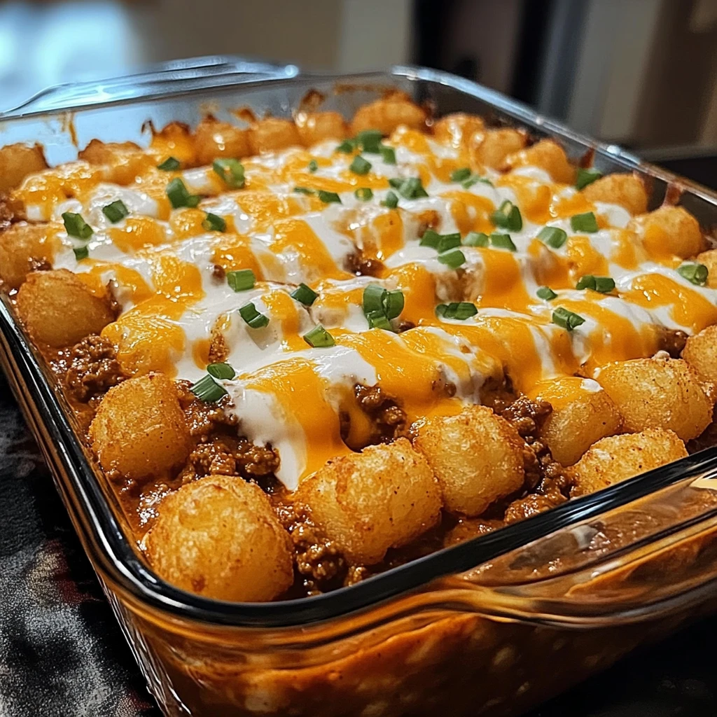 Chili Cheese Tater Tot Casserole 30 Minutes Easy Delicious