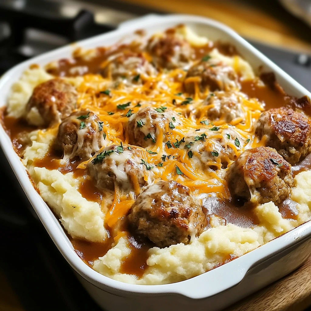 Meatball and Mashed Potato Bake 5 Steps Ultimate Delicious