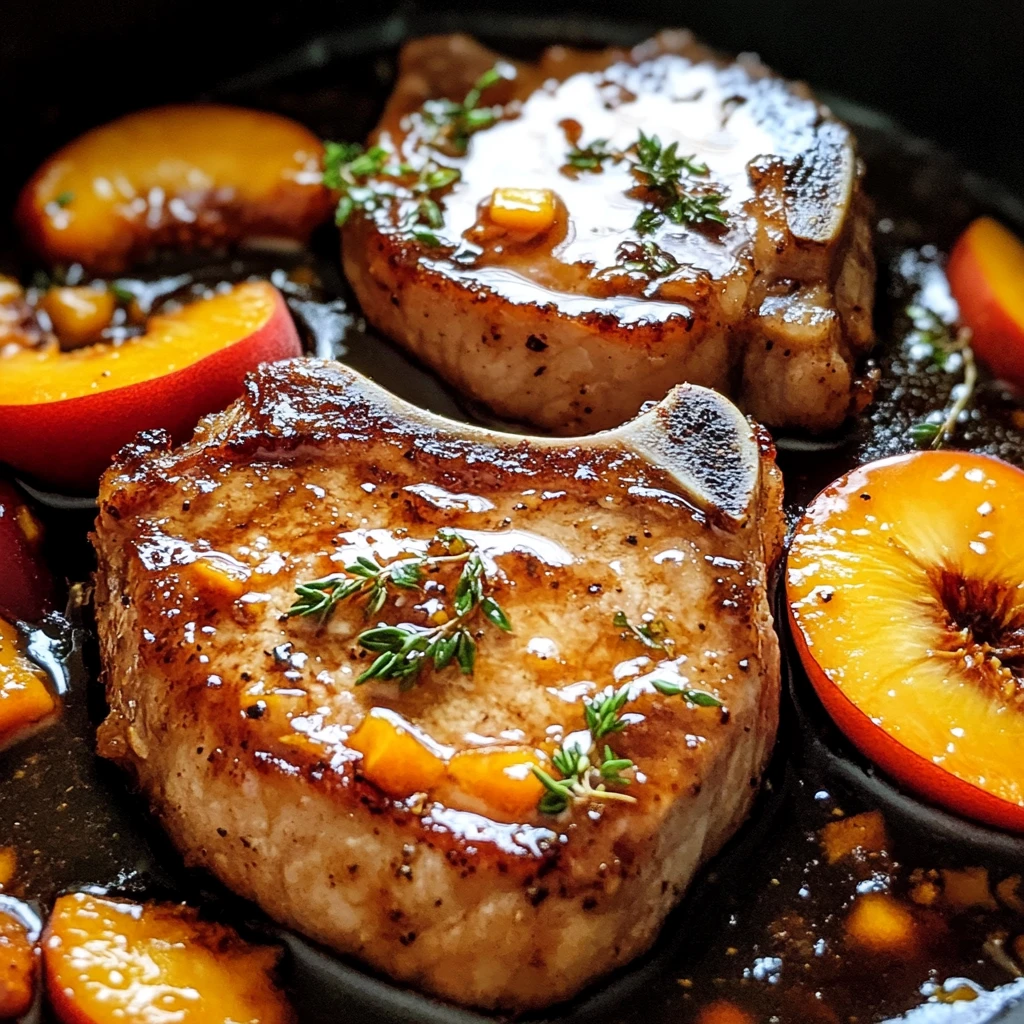 Peach Glazed Pork Chops 4 Servings Easy Delicious