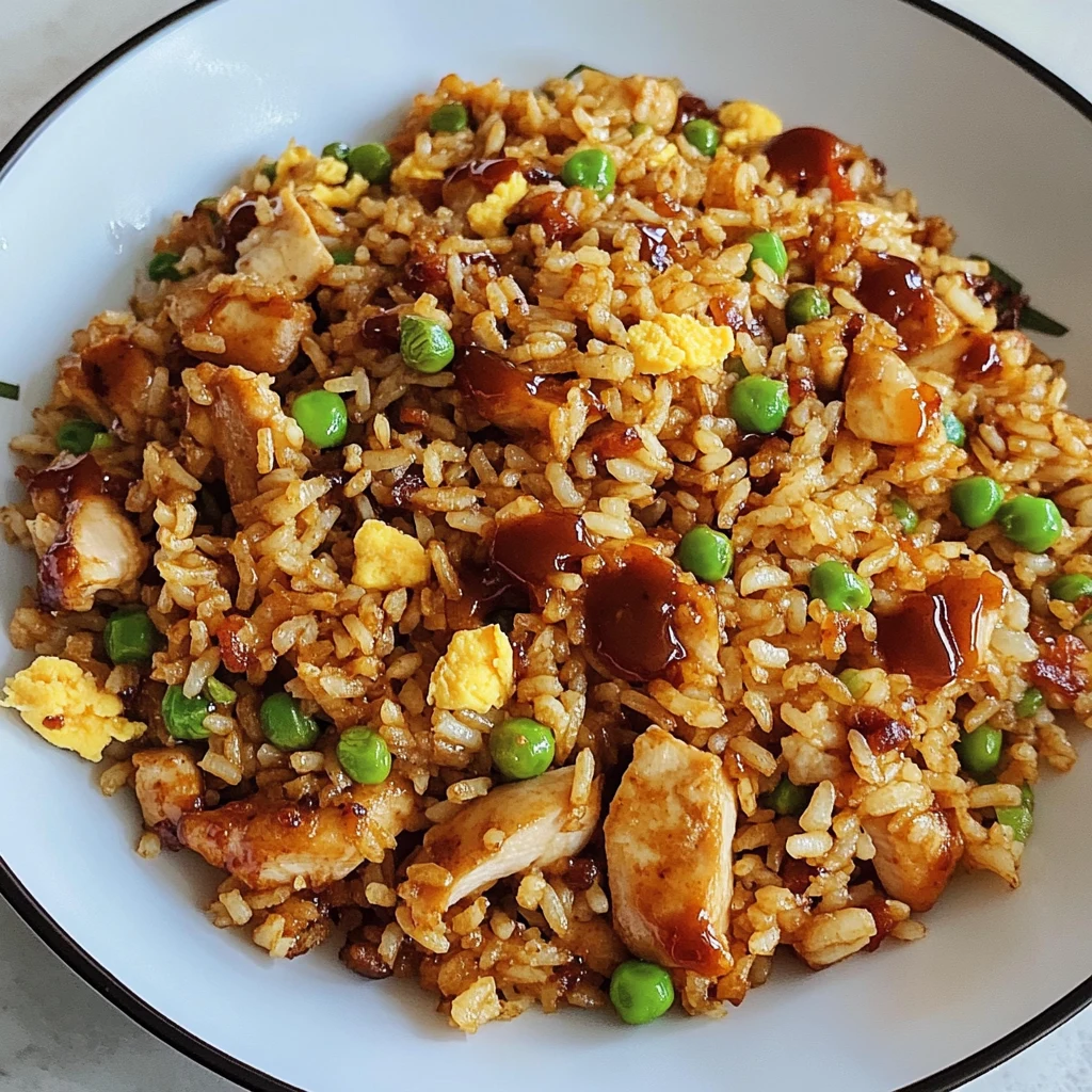 BBQ Chicken Fried Rice 5 Steps Easy Delicious